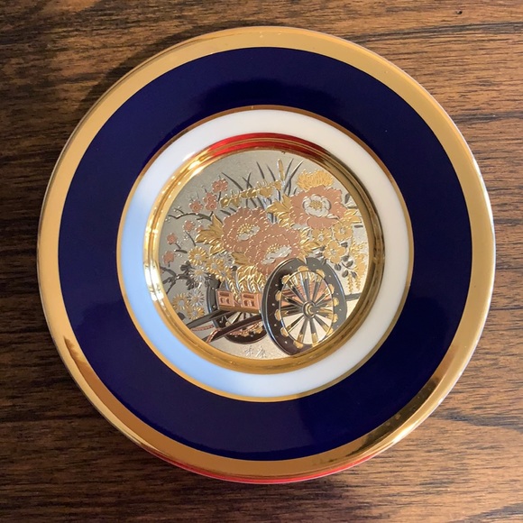 Accents | The Art Of Chokin 24k Gold Edge Garden Theme Plate | Poshmark